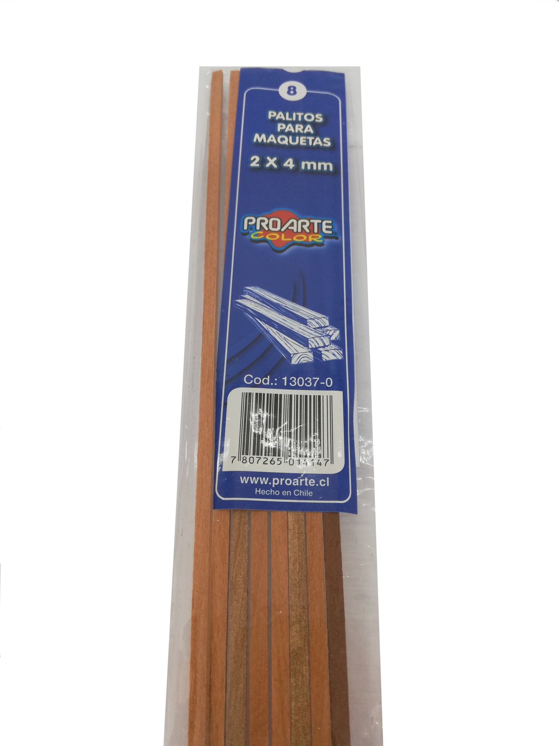 PALOS DE MAQUETA 50CM 2X4 mm 8UN PROARTE | Libreria Matill