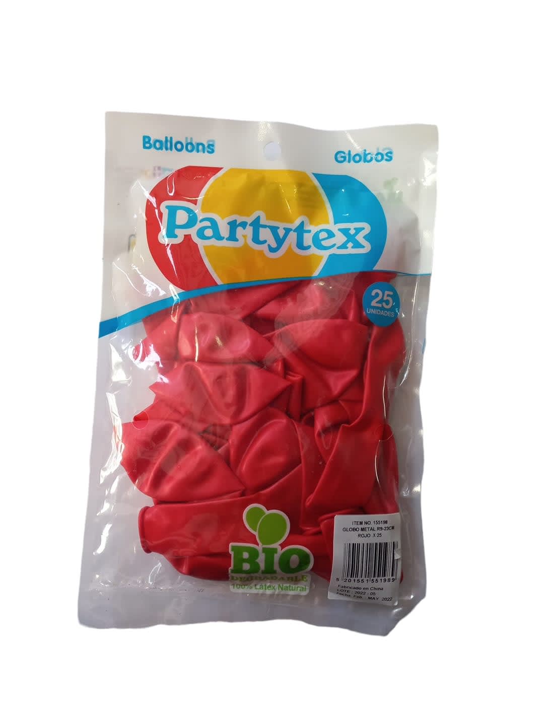 GLOBO R9 METAL ROJO 25 UNID | Libreria Matill