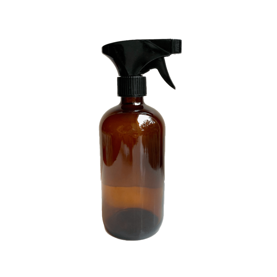 Botella de vidrio ámbar 500 ml gatillo spray | rutinasustentable