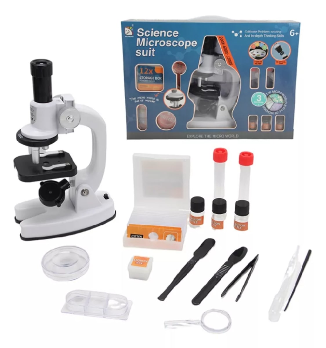 Microscopio Escolar Blanco 1200x | Soletta
