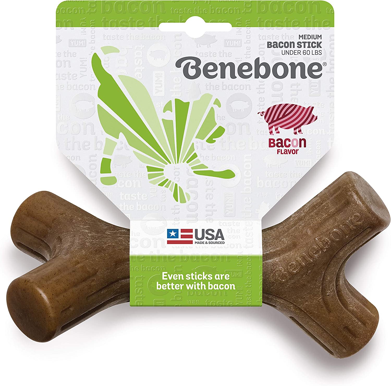 BENEBONE STICK BACON MEDIUM | VARA MEDIANA SABOR A TOCINO | Animania