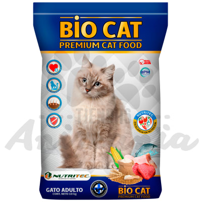 BIO CAT GATOS ADULTOS CARNE Y CEREAL 10 KG | Animania