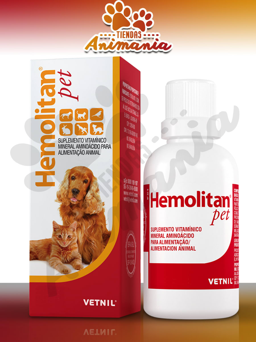 HEMOLITAN PET 30 ML SUPLEMENTO VITAMINICO MINERAL PARA PERROS Y GATOS ...