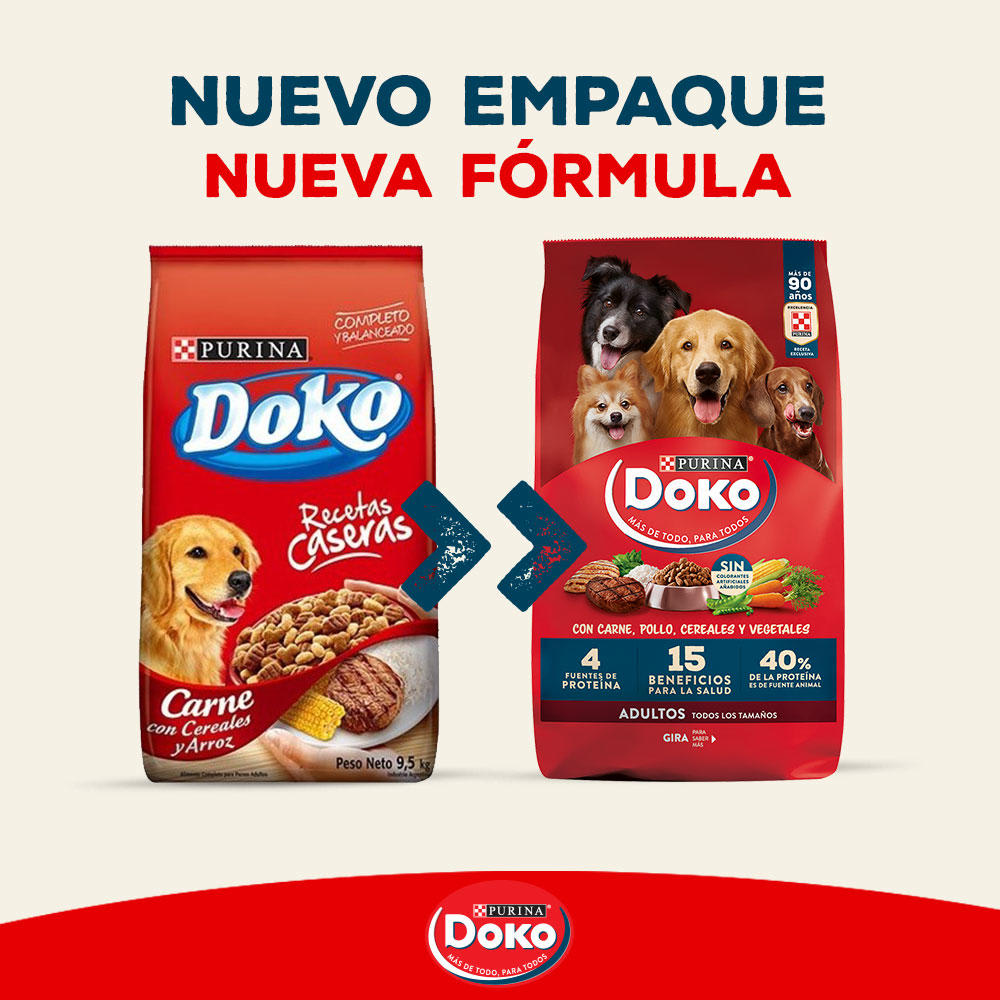DOKO PERRO ADULTO CON CARNE, POLLO, CEREALES Y VEGETALES 24 KG | Animania