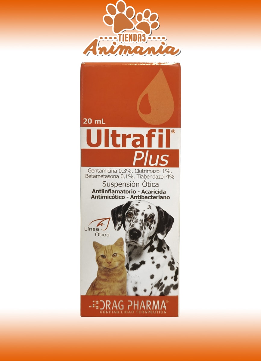 ULTRAFIL PLUS SUSPENSIÓN ÓTICA 20 ML | Animania
