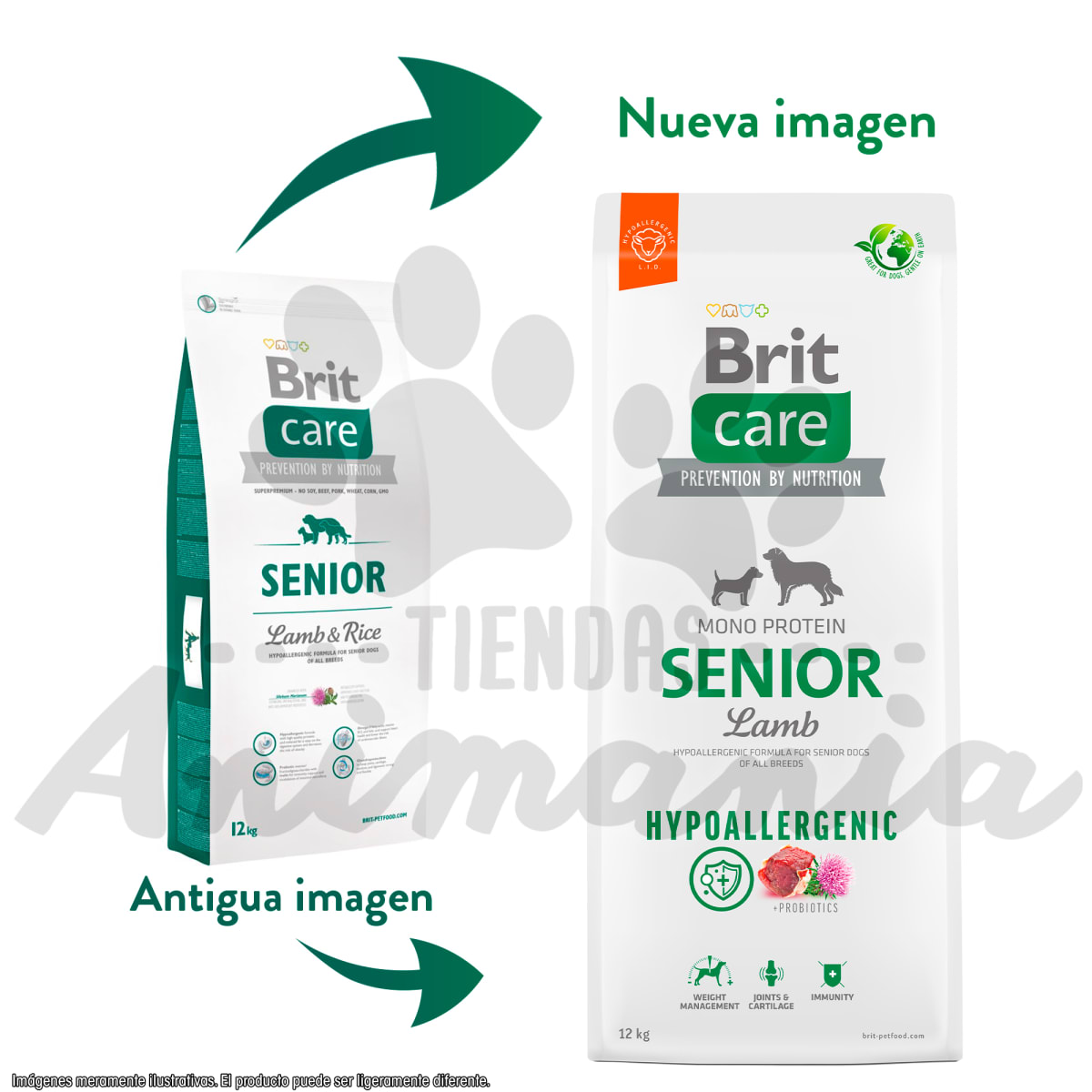 BRIT CARE DOG HYPOALLERGENIC SENIOR LAMB - PERRO SENIOR HIPOALERGENICO SABOR CORDERO 12 KG ...