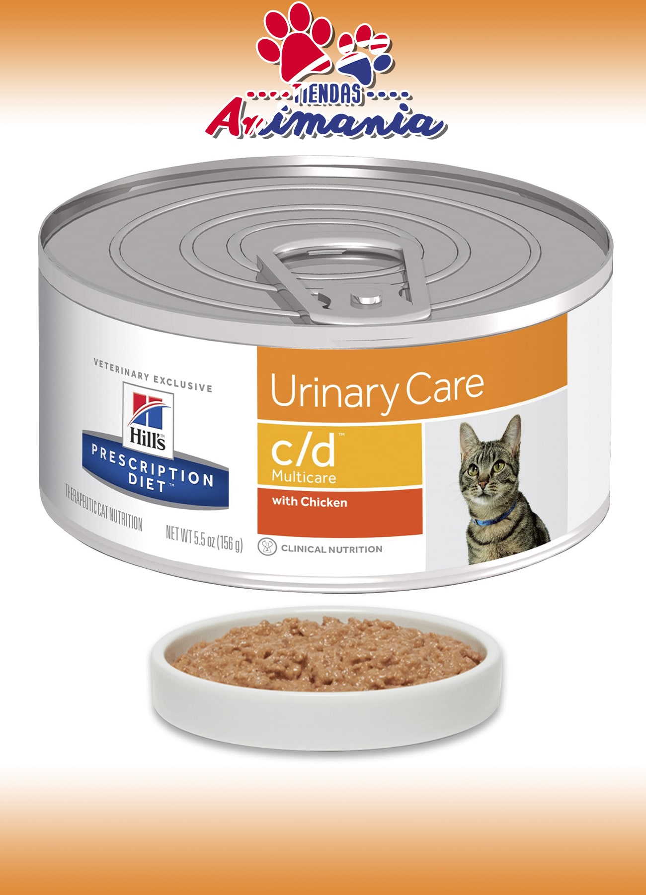 HILLS GATO LATA C/D URINARY CARE 156 GR | Animania
