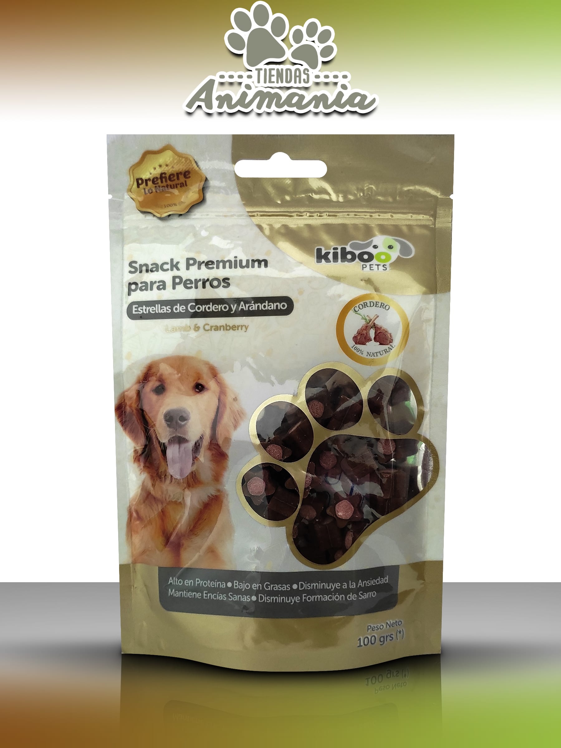 KIBOO PETS SNACK ESTRELLAS DE CORDERO Y ARANDANO 100 GR | Animania