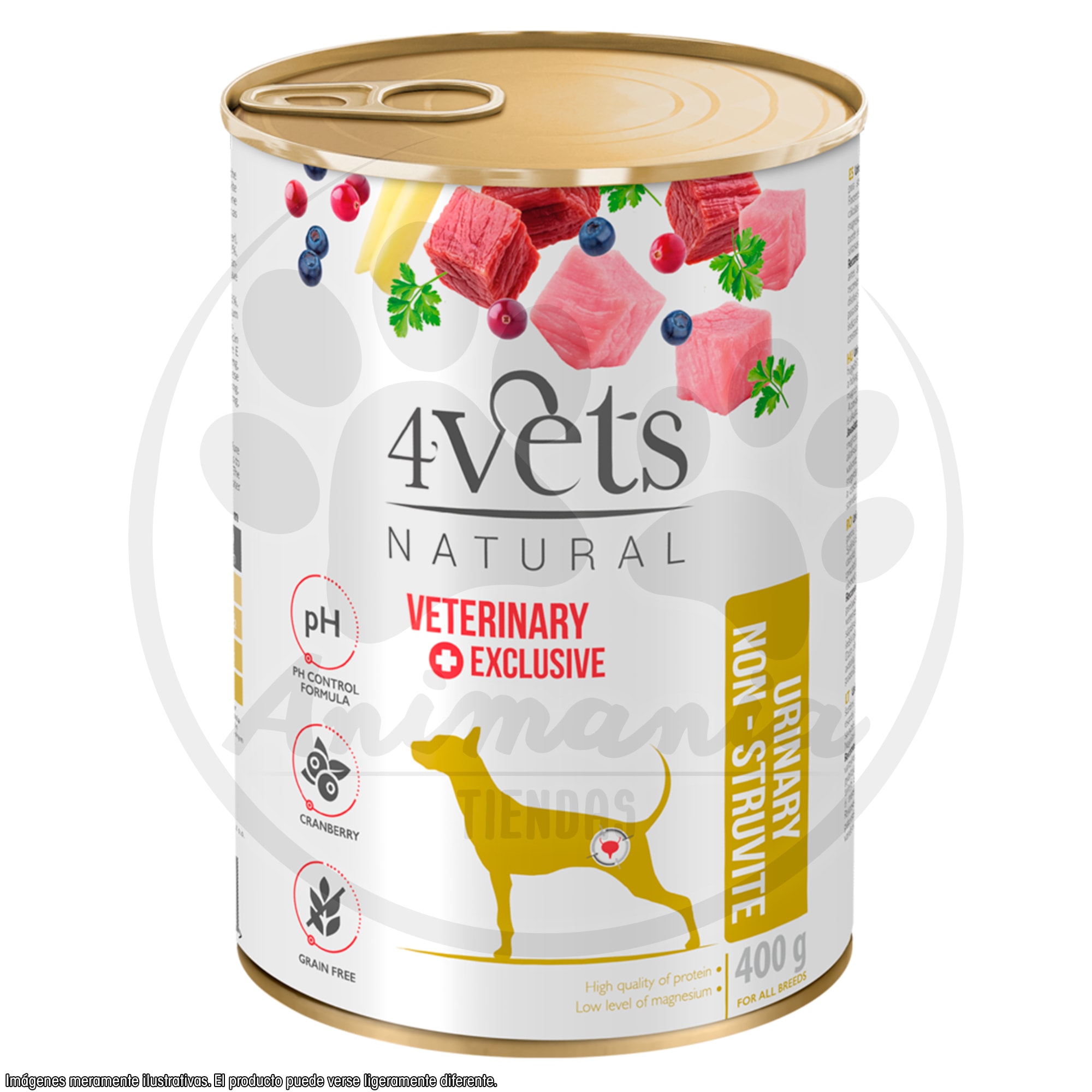 4VETS LATA DOG URINARY 400 GR | Animania