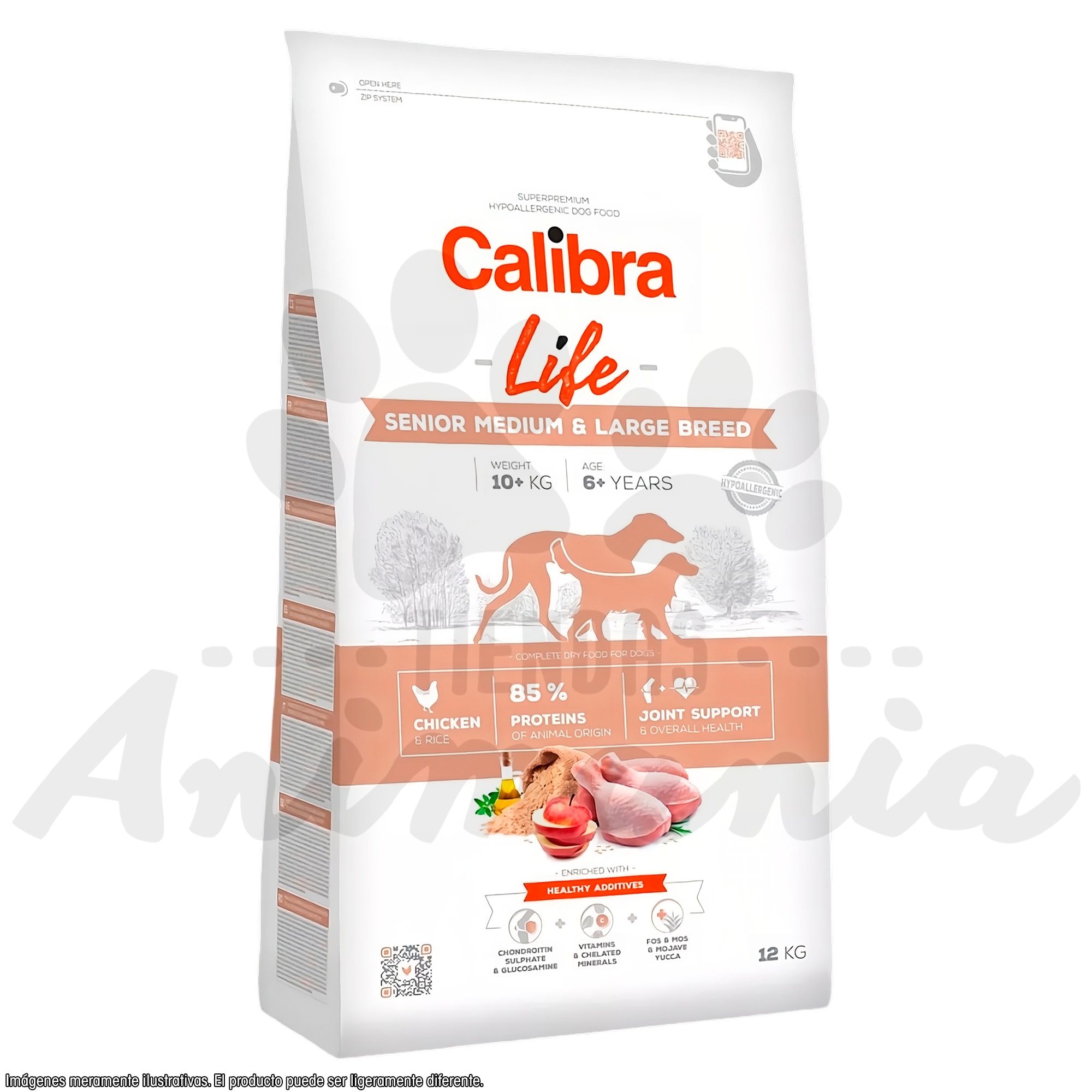 CALIBRA DOG LIFE SENIOR MEDIUM & LARGE BREED CHICKEN 12 KG | Animania