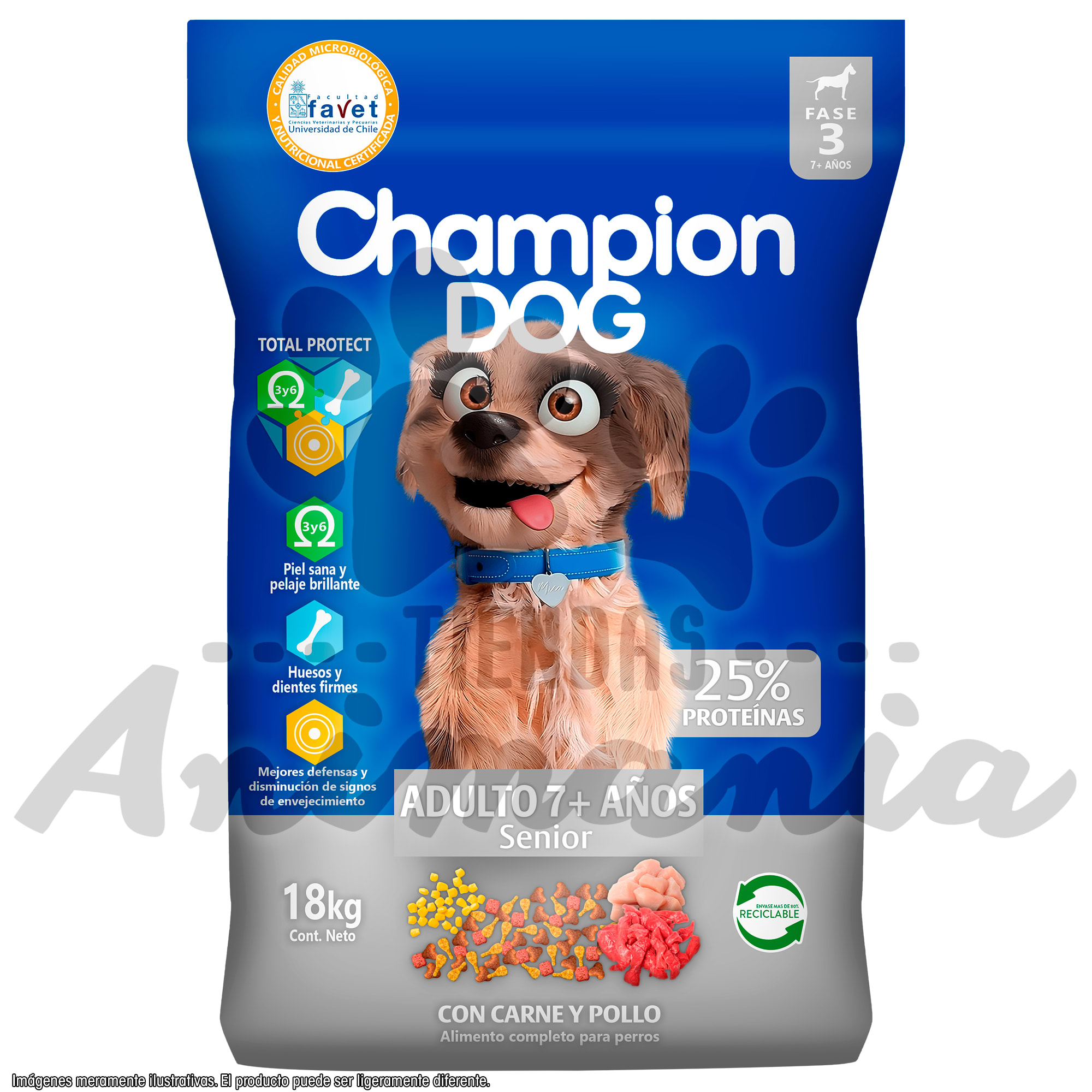 CHAMPION DOG SENIOR CARNE Y POLLO 18 KG | Animania