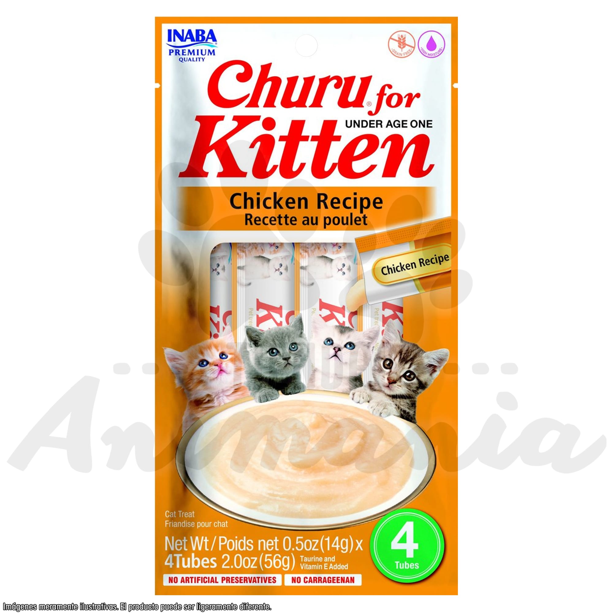 CHURU CAT KITTEN CHICKEN RECIPE | GATITOS SABOR A POLLO 56 GR | Animania
