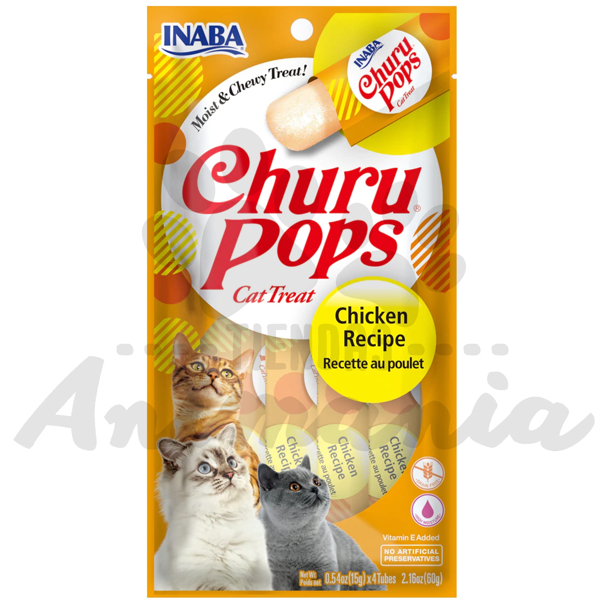 CHURU POPS PREMIO PARA GATOS SABOR A POLLO 60 GR | Animania