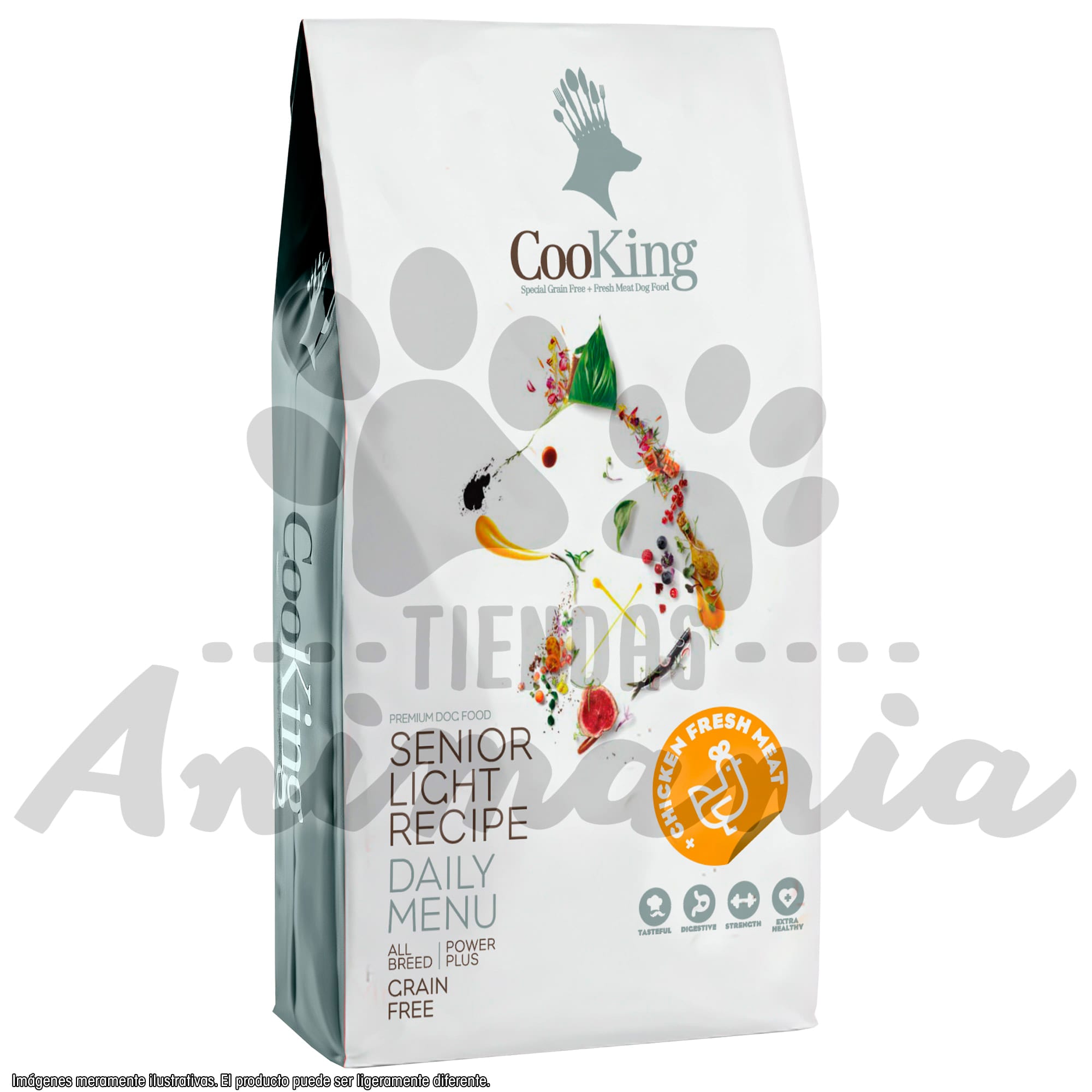 COOKING ALIMENTO PARA PERROS SENIOR Y LIGHT SABOR A POLLO LIBRE DE ...