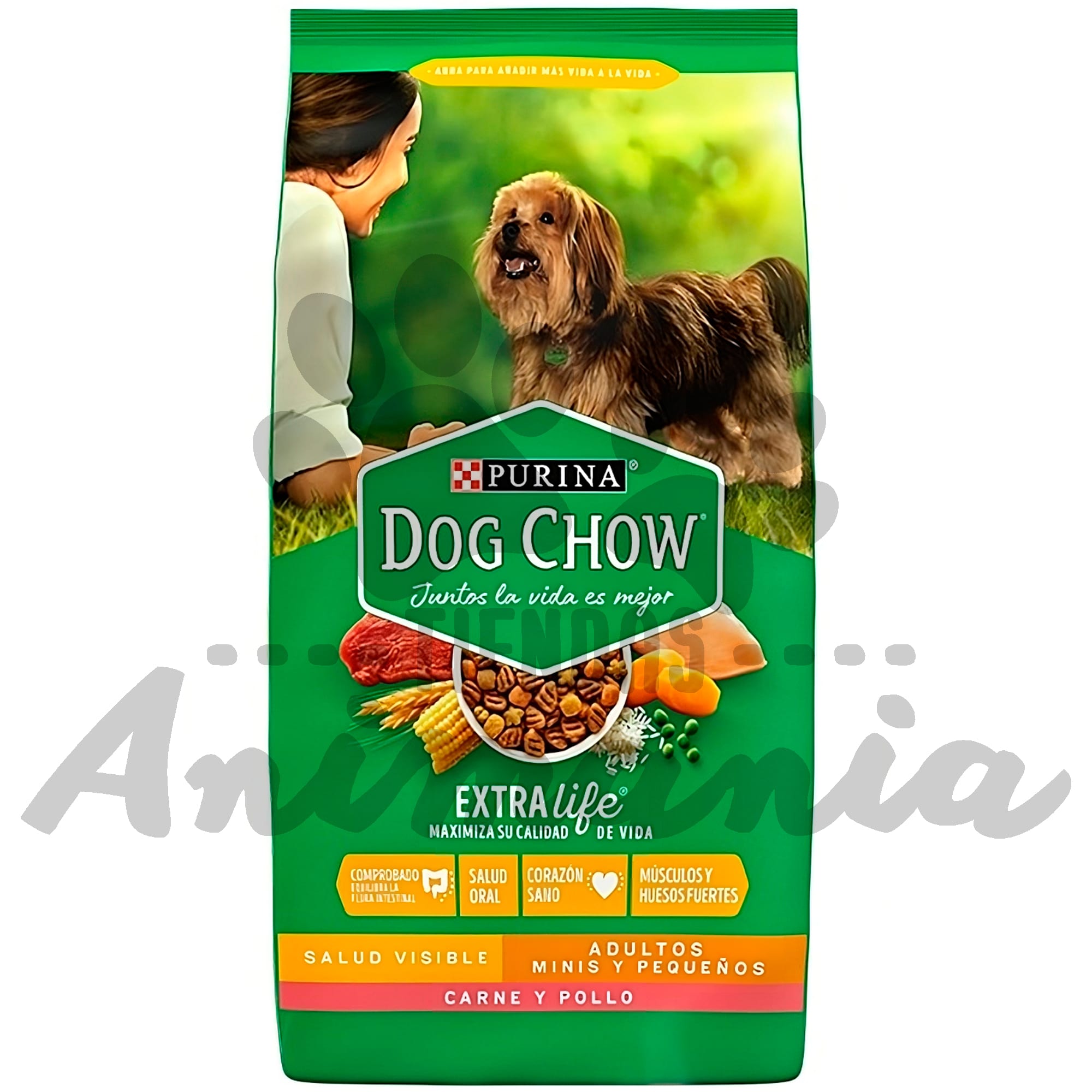DOG CHOW ADULTOS MINIS Y PEQUEÑOS | CARNE Y POLLO 24 KG | Animania