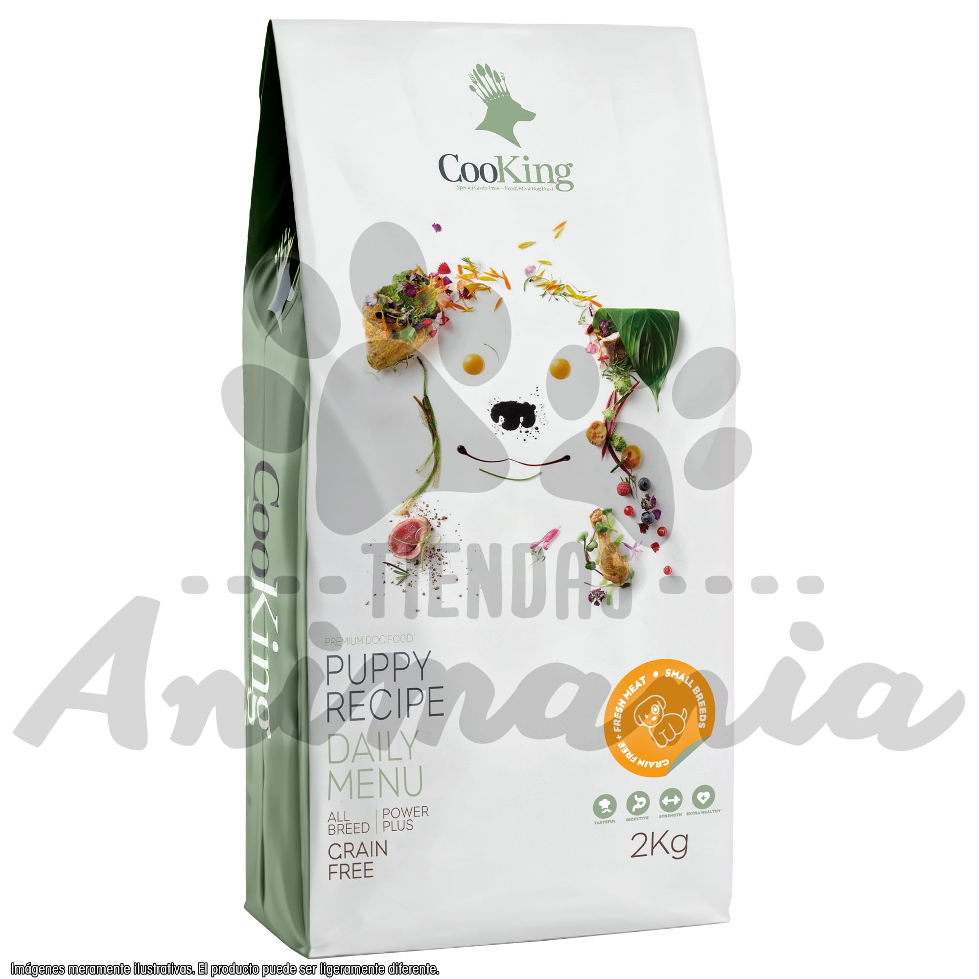 COOKING ALIMENTO PARA PERROS CACHORROS SABOR A POLLO LIBRE DE GRANOS 2 ...