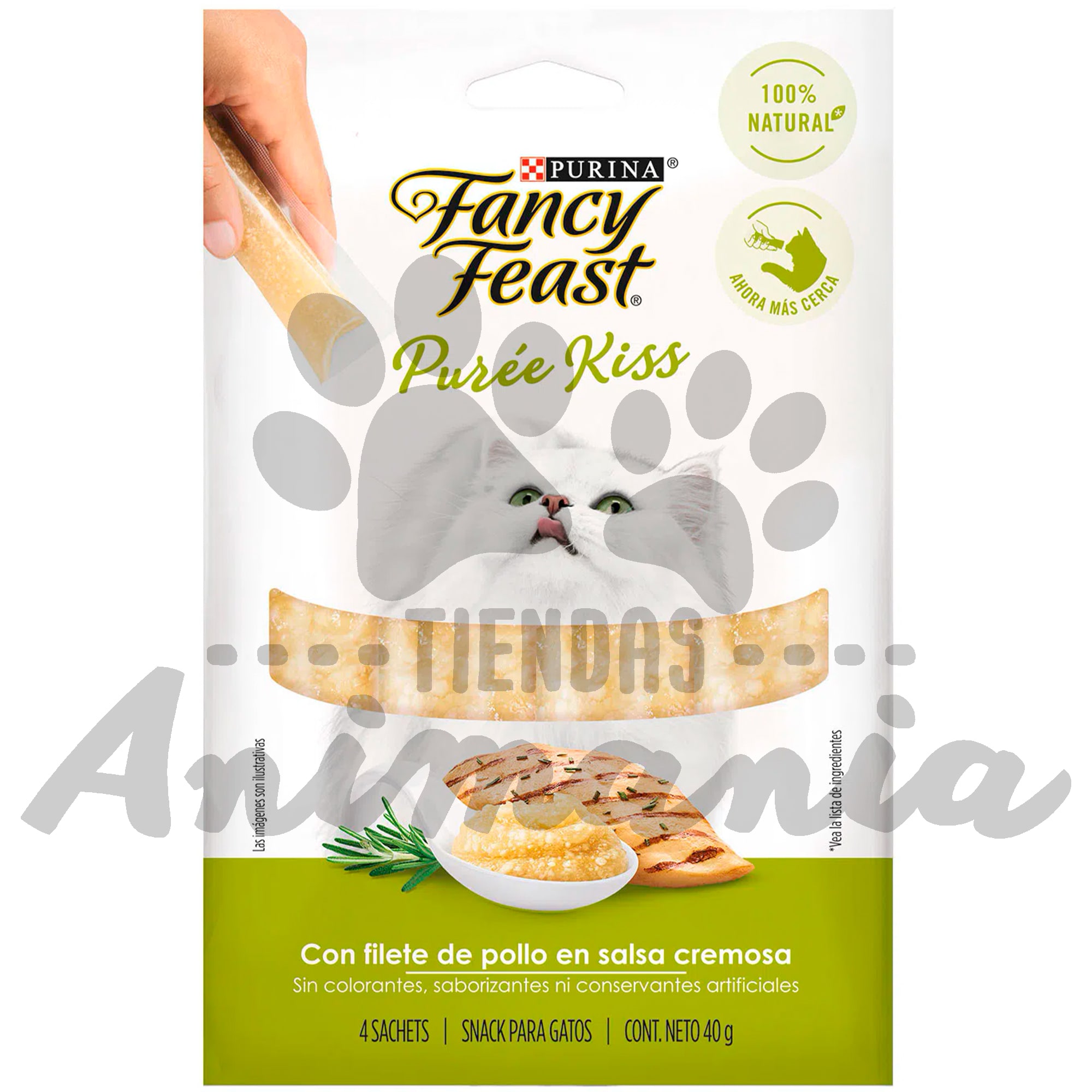 FANCY FEAST PUREE KISS CON FILETE DE POLLO 40 GR | Animania