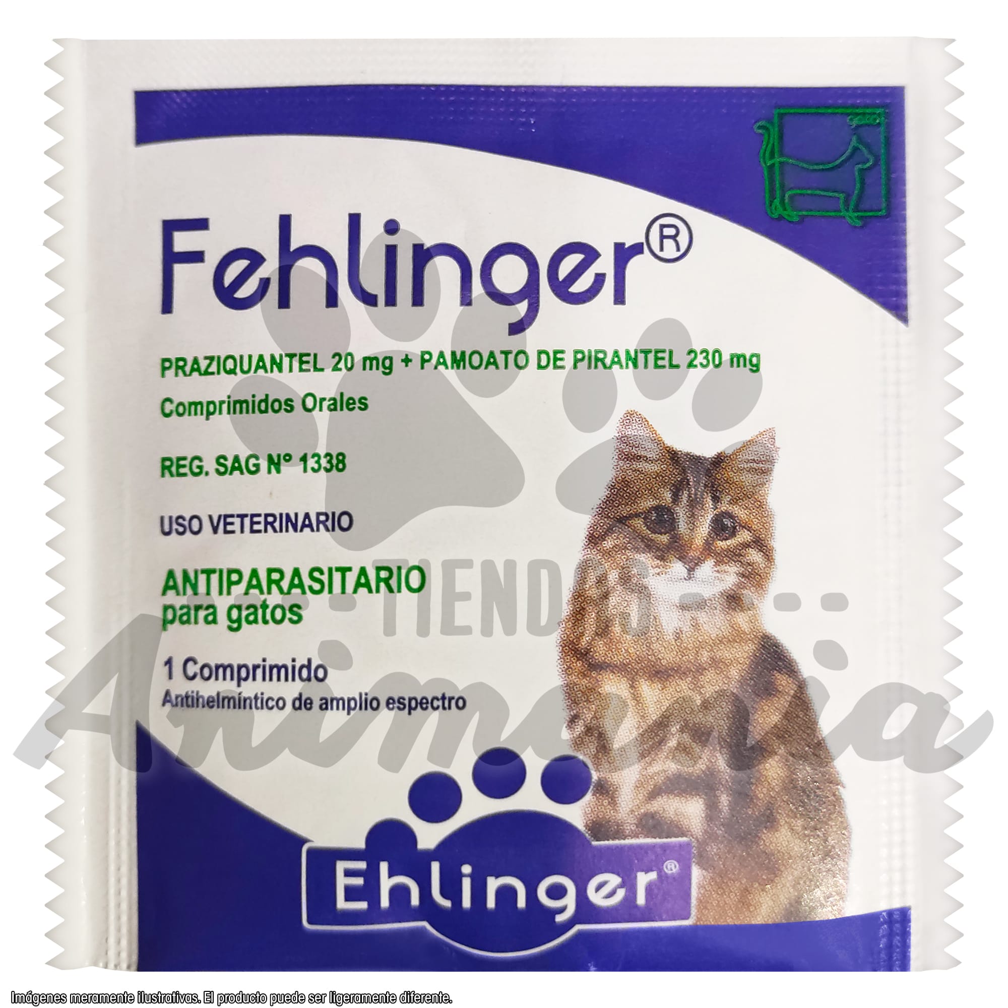 EHLINGER FEHLINGER ANTIPARASITARIO PARA GATOS 1 COMPRIMIDO | Animania