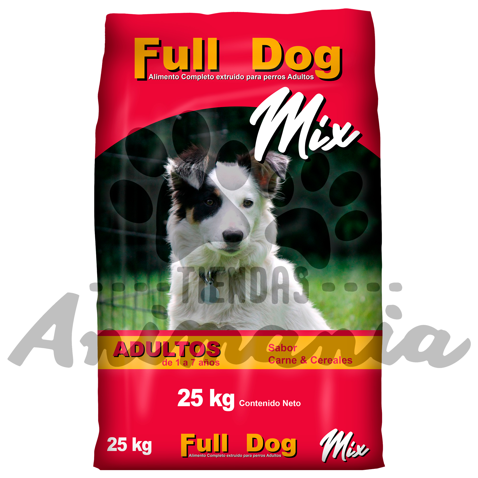 FULL DOG PERRO ADULTO MIX SABOR A CARNE Y CEREALES 25 KG | Animania