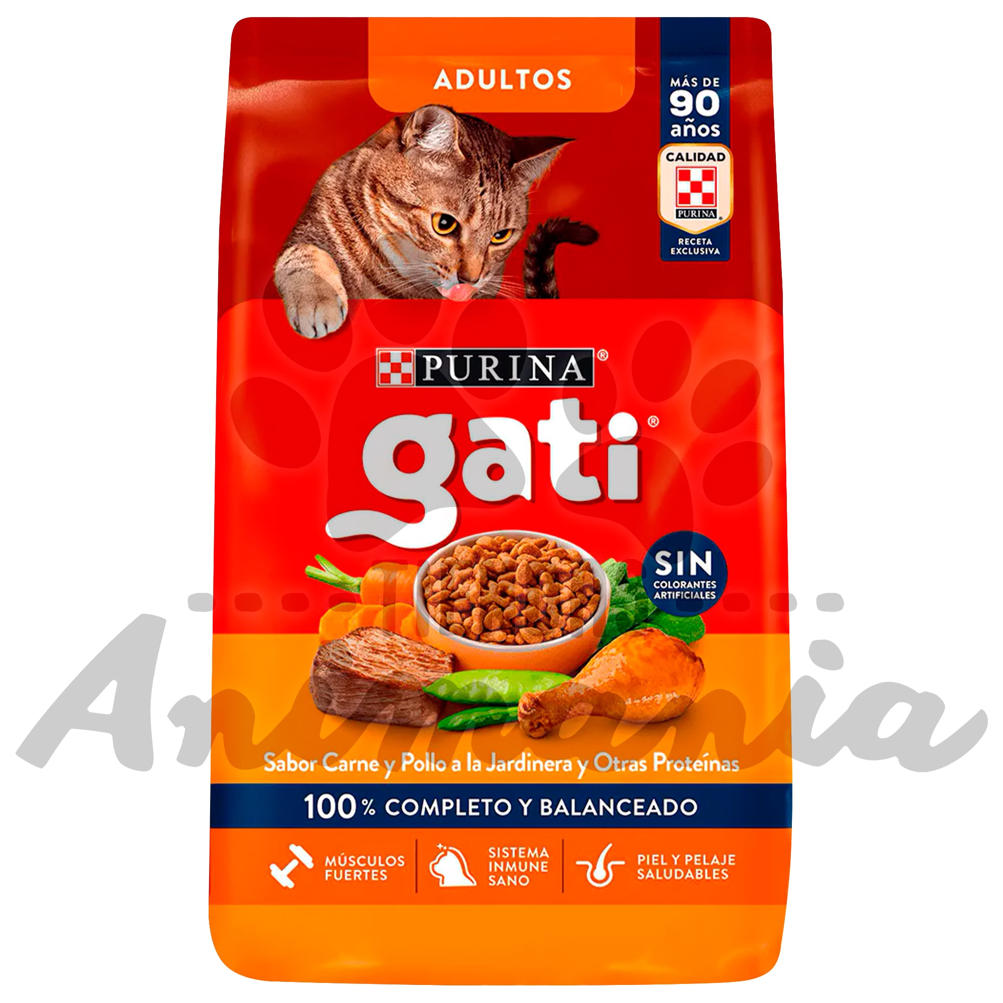 GATI ADULTOS SABOR A CARNE Y POLLO A LA JARDINERA 15 KG | Animania