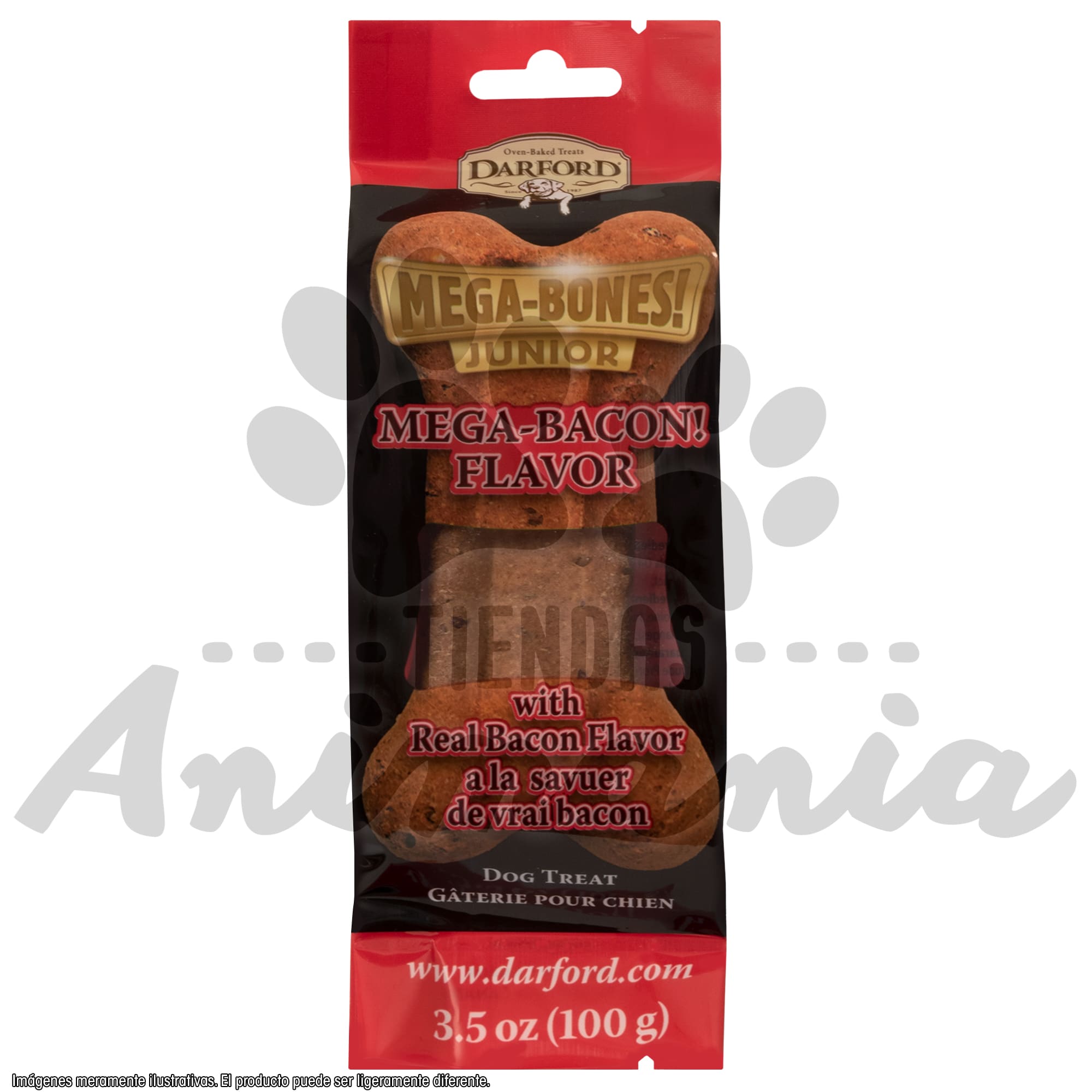 DARFORD MEGA BONES JUNIOR MEGA BACON FLAVOR 100 GR | Animania