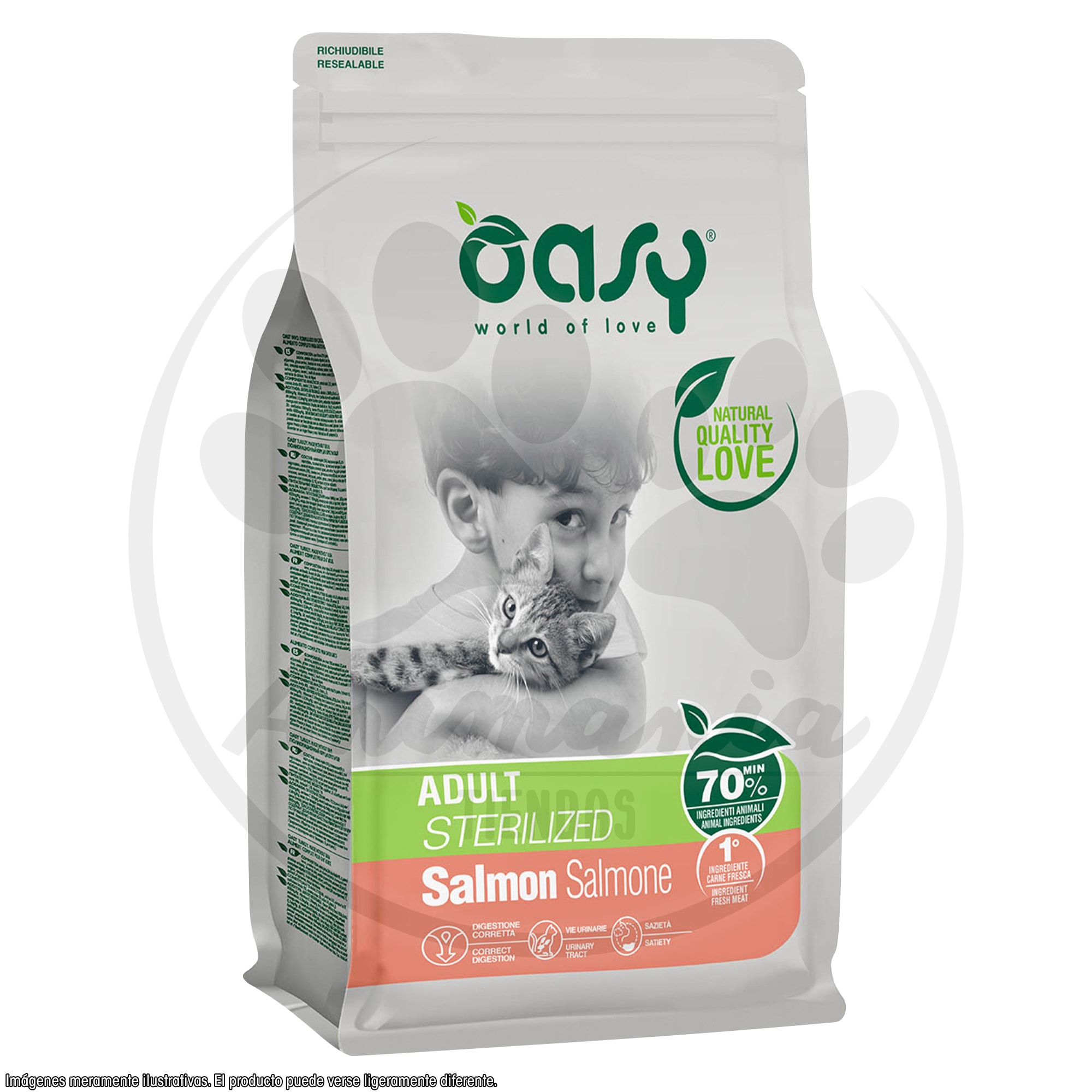OASY CAT LIFESTAGE STERILIZED SALMON 1.5 KG | Animania