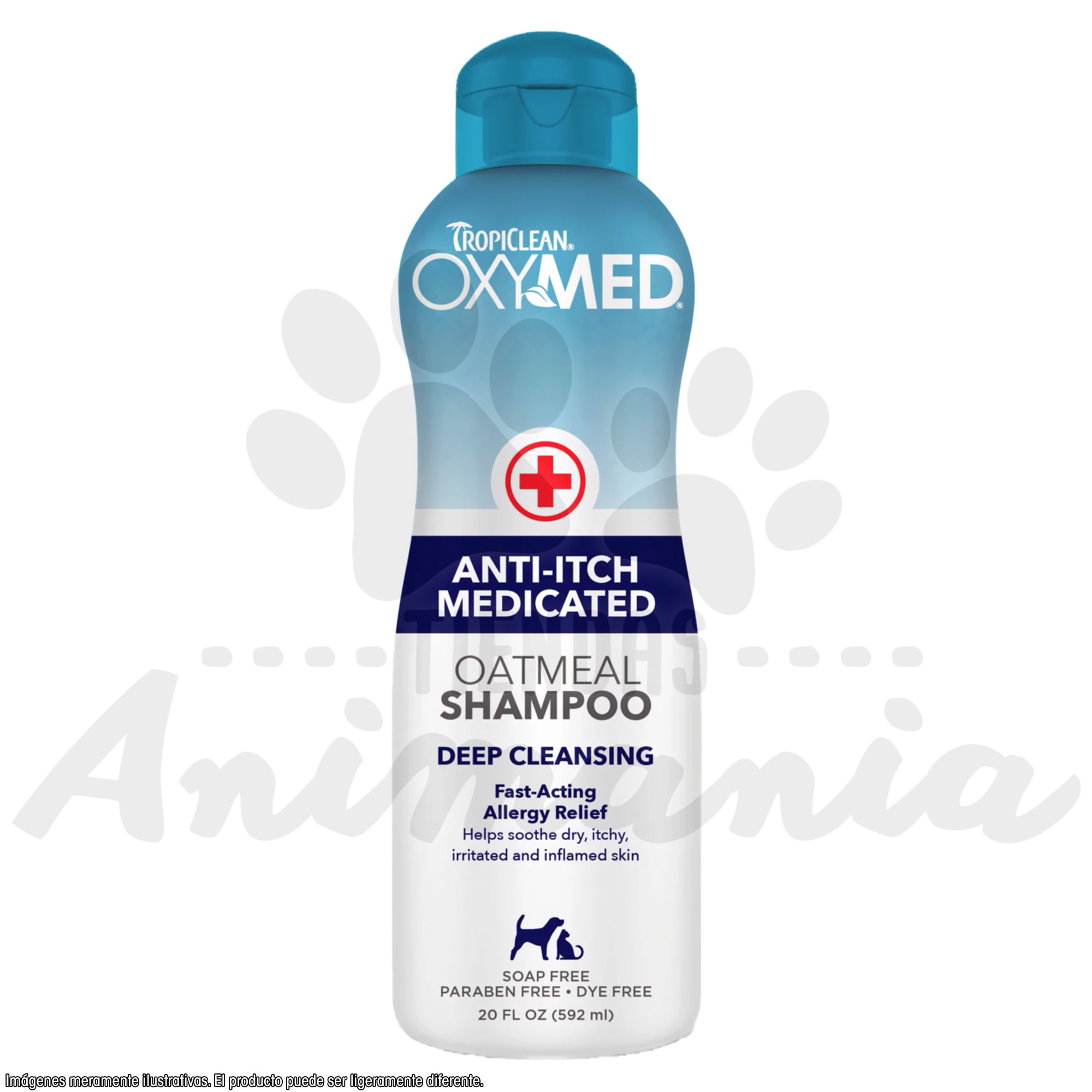 TROPICLEAN OXYMED SHAMPOO ANTI PICAZON MEDICADO 592 ML | Animania