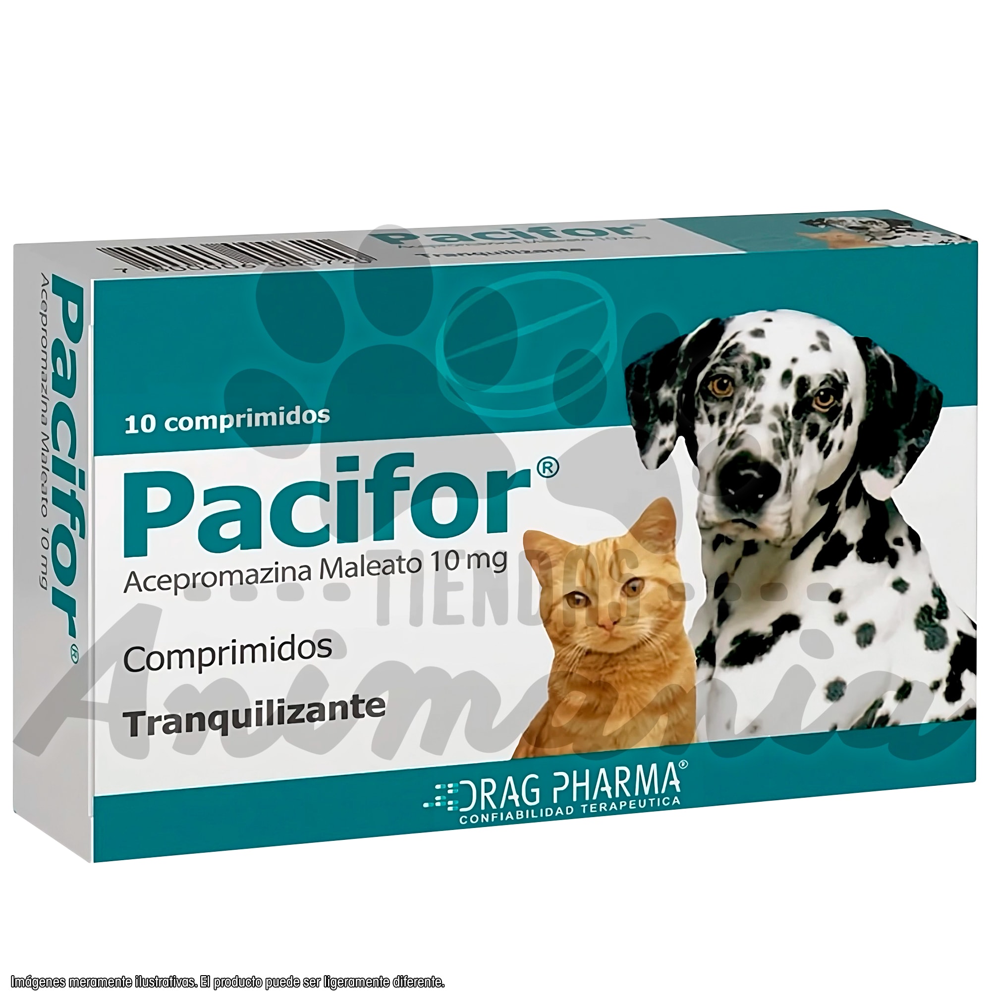PACIFOR TRANQUILIZANTE 10 COMPRIMIDOS 10 MG | Animania