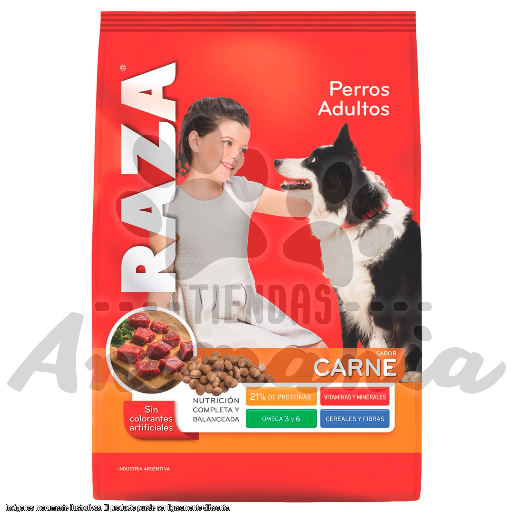 RAZA PERRO ADULTO SABOR A CARNE 15 KG | Animania