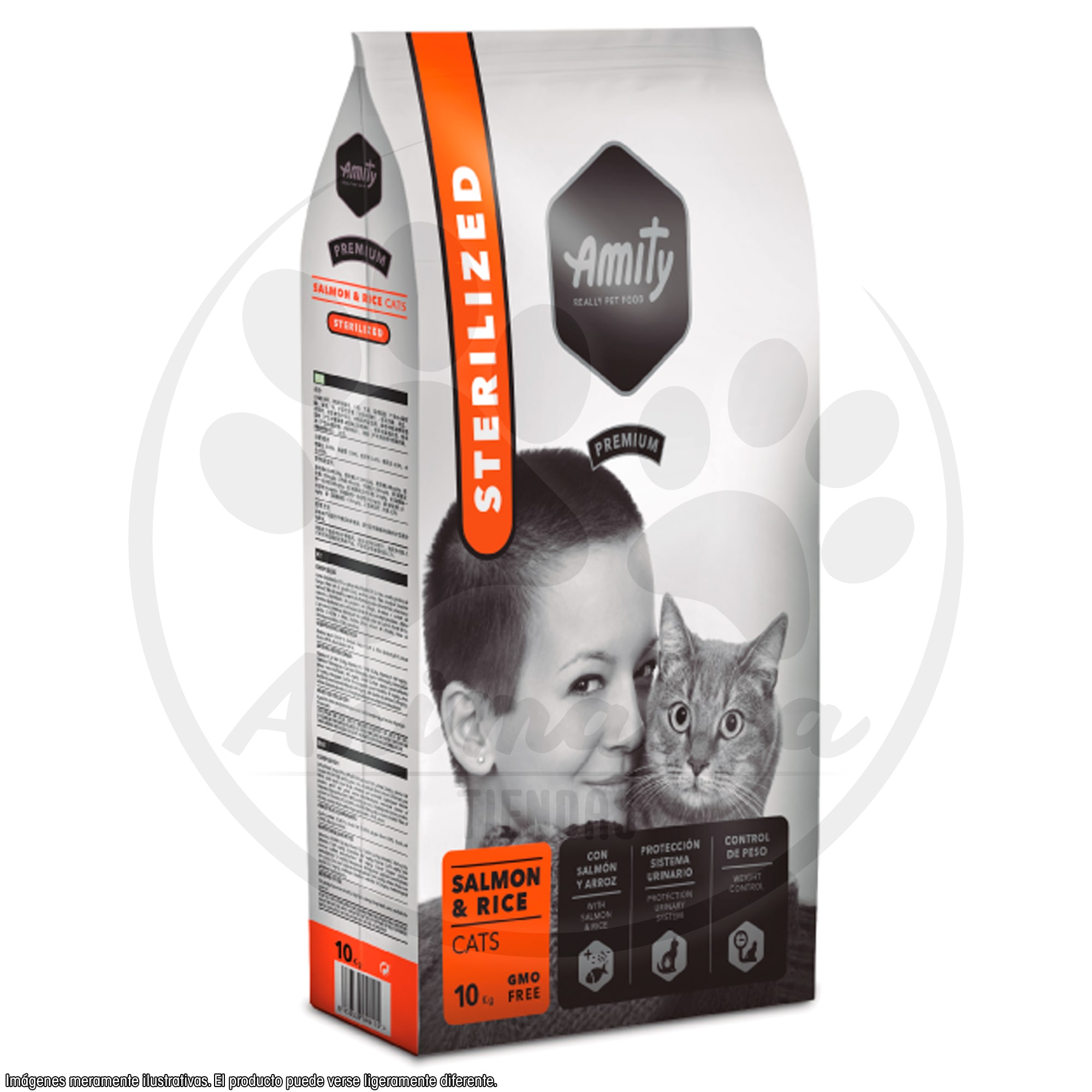 AMITY PREMIUM CAT SALMON & RICE ADULTO STERILIZED GMO FREE 10 KG | Animania