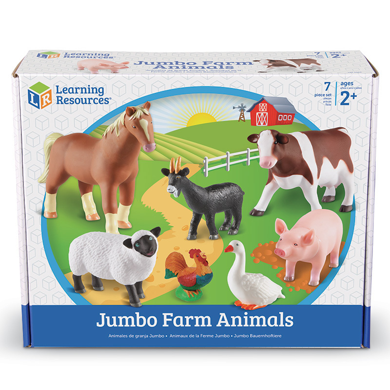 Animales de la granja jumbo 7pz | Lúdiko - juguetes didácticos