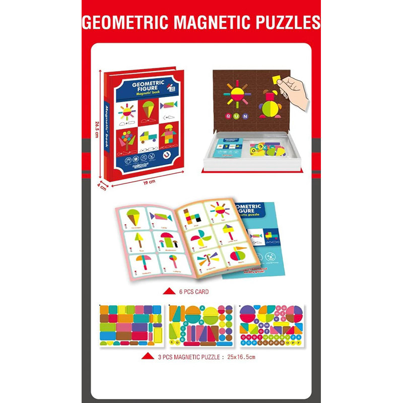 Libro magnético figuras geométricas | Lúdiko - juguetes didácticos