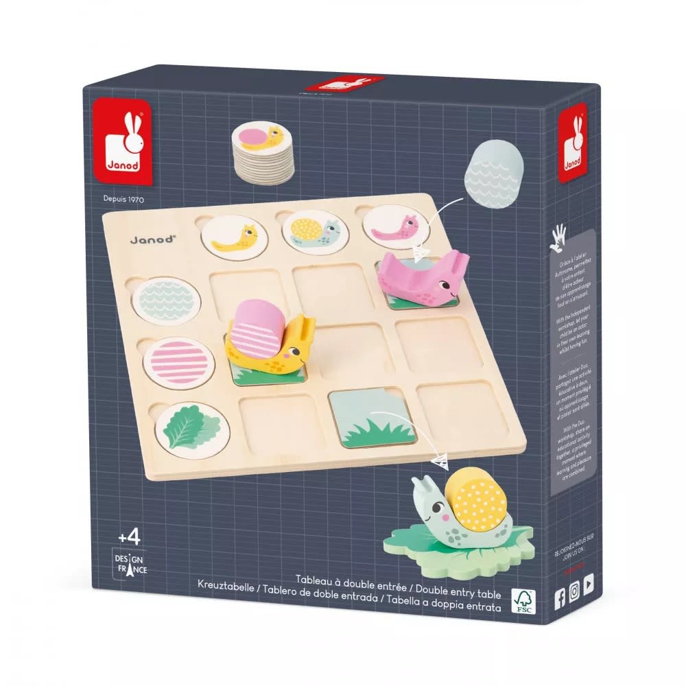 Tablero de doble entrada Caracoles | Nuevo - Lúdiko - juguetes didácticos