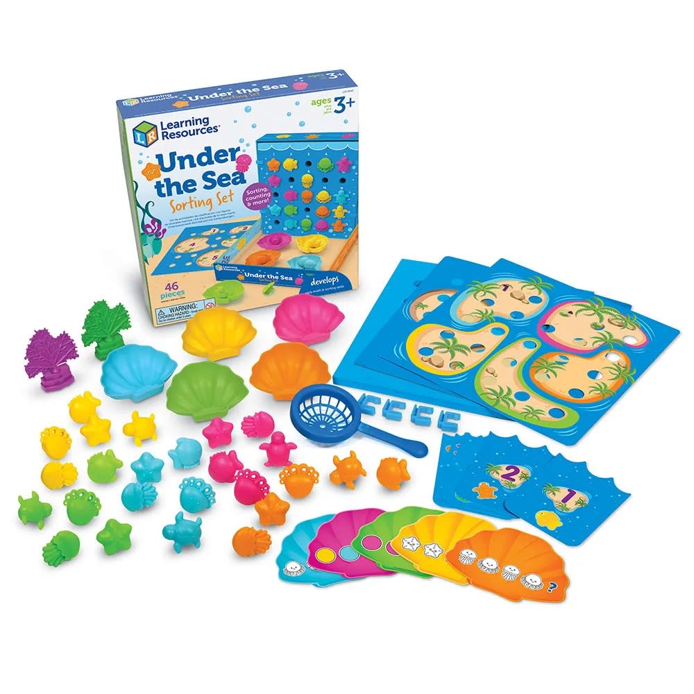Set de actividades de clasificación con figuras de animales marinos ...