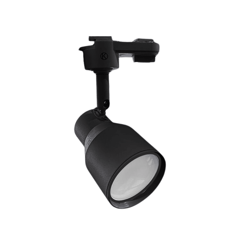 FOCO PORTA GU10 NEGRO A RIEL MONOFASICO | ESPACIO LED