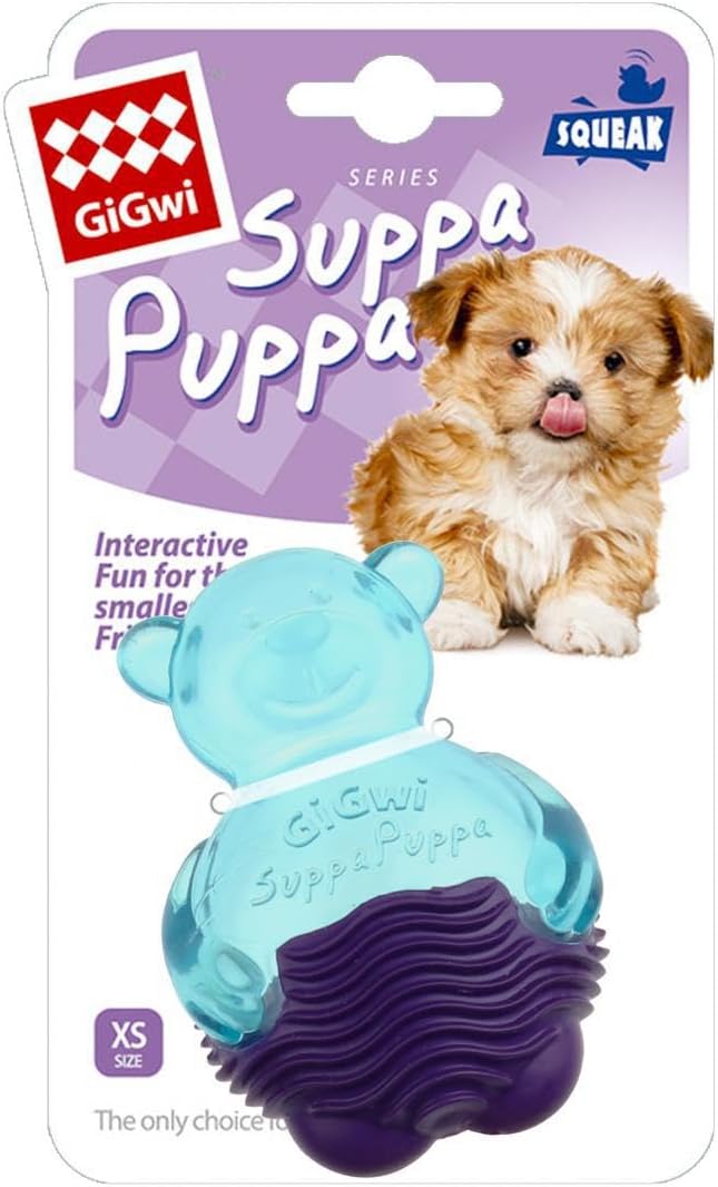 Gigwi Suppa Puppa Puppy Oso Azul/ Morado | PET EXPERTS E-COMMERCE