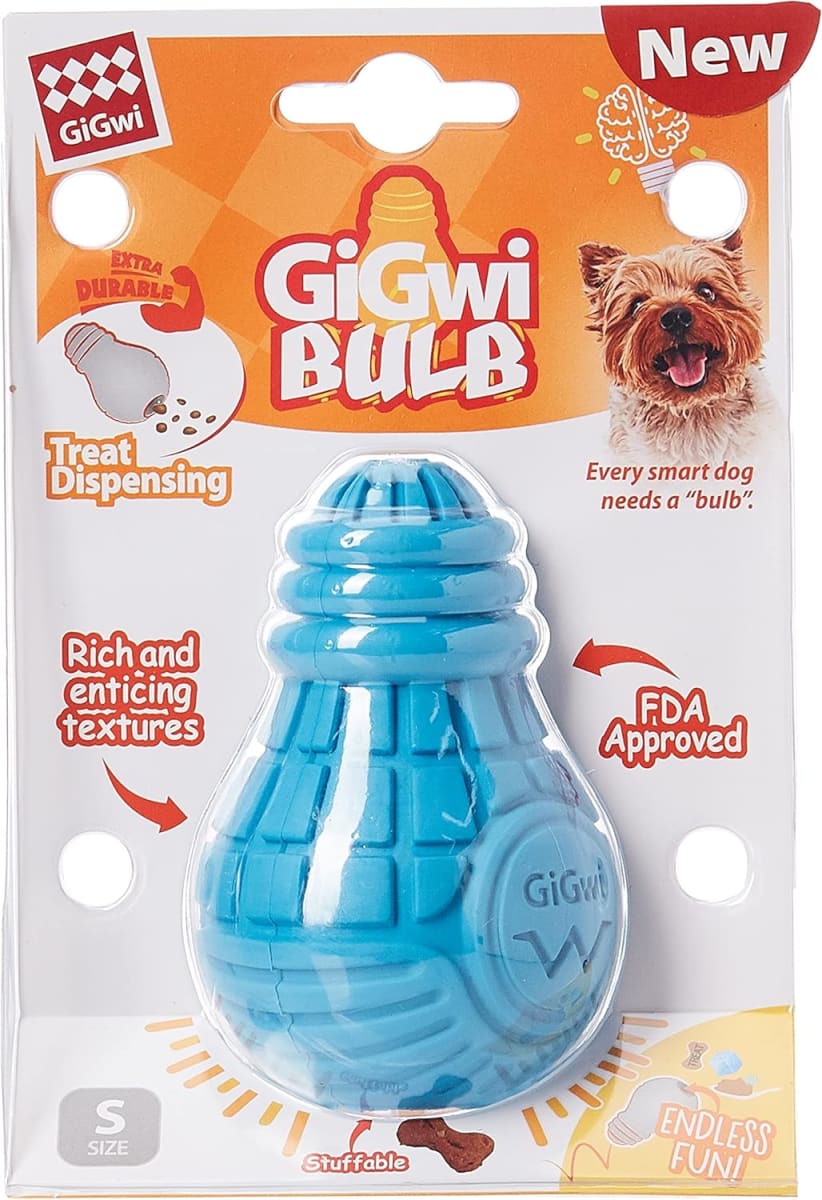 Gigwi Bulb Rubber Treat Dispenser Small Rojo | PET EXPERTS E-COMMERCE
