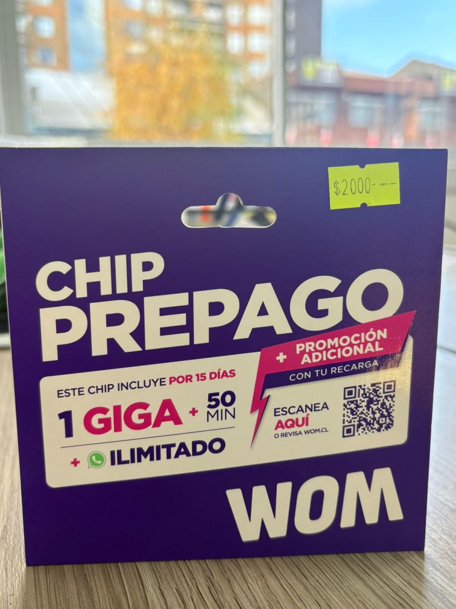 Sim Card Wom 1 Gb + 50 Minutos | Terabit Store