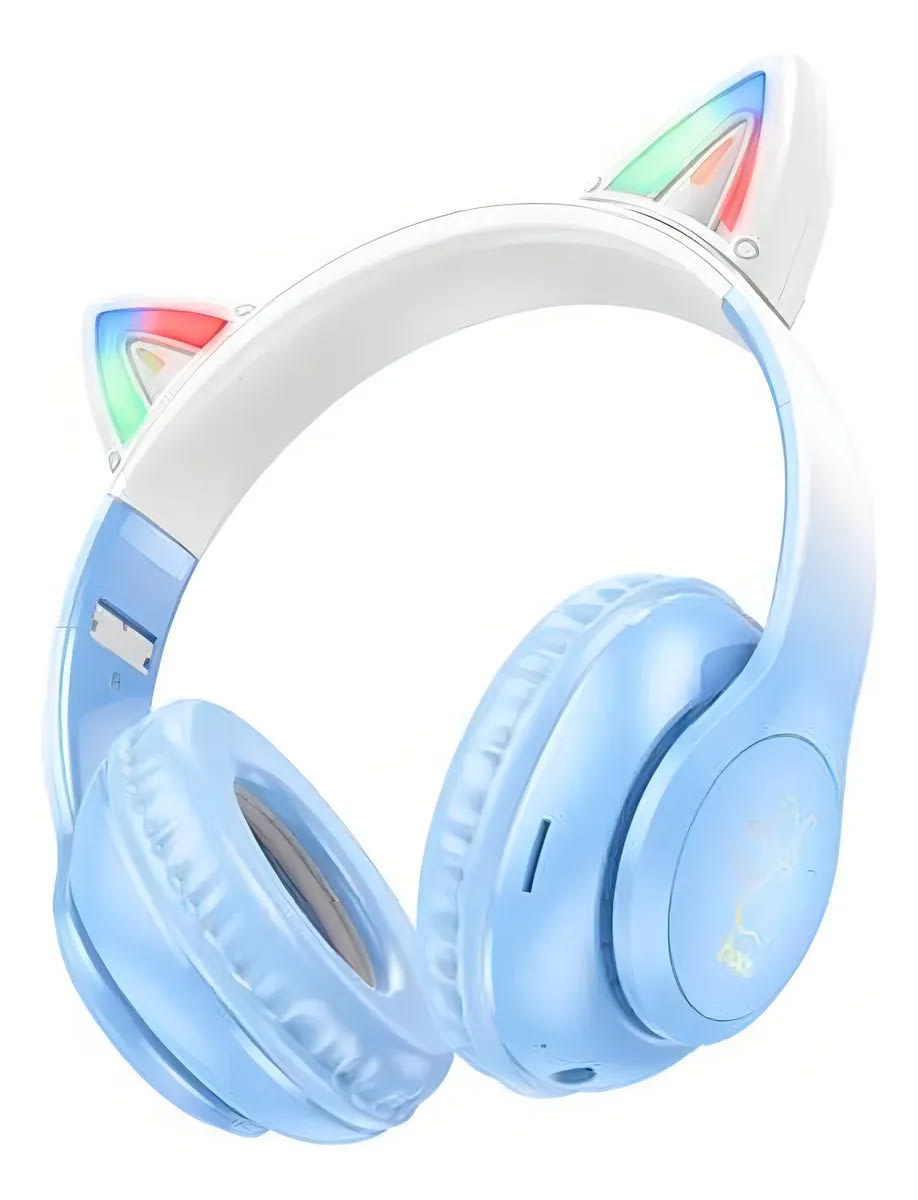 Audifonos Hoco W42 Bluetooth Cat Azul | Terabit Store