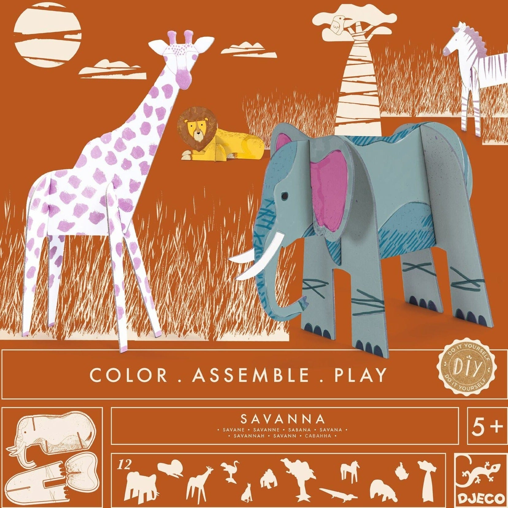 ANIMALS KIT DIY SAVANNA | Planeta kids