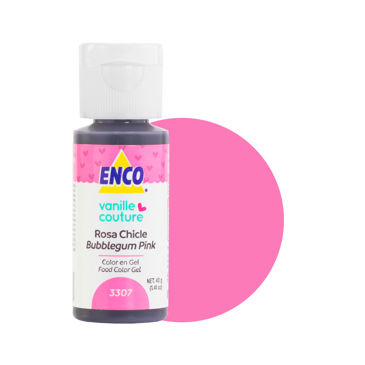 COLOR EN GEL ROSA CHICLE 3307 (40G) | Valle de los Reyes