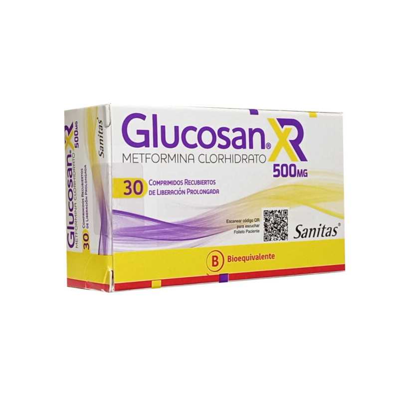 GLUCOSAN XR 500 MILIGRAMOS X 30 COMPRIMIDOS | FarmaciaSole