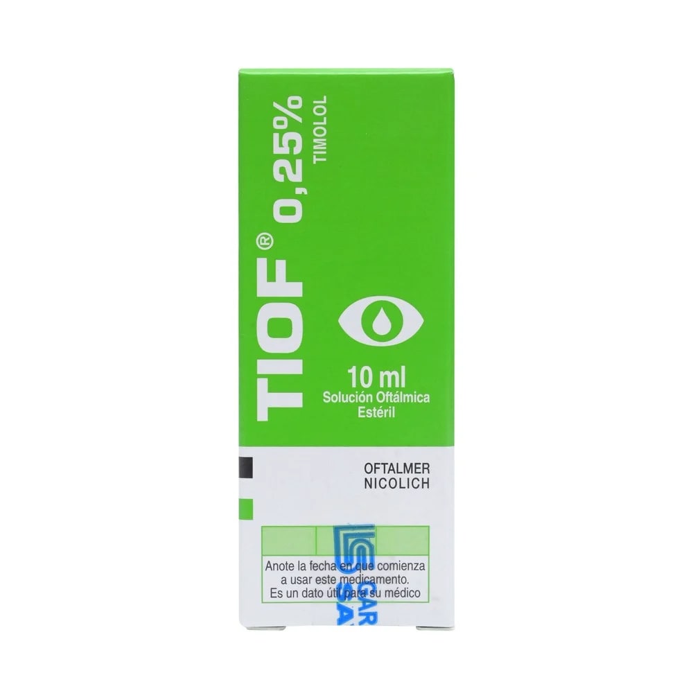 TIOF TIMOLOL 0,25% SOLUCION OFTALMICA X 10 MILILITROS | FarmaciaSole