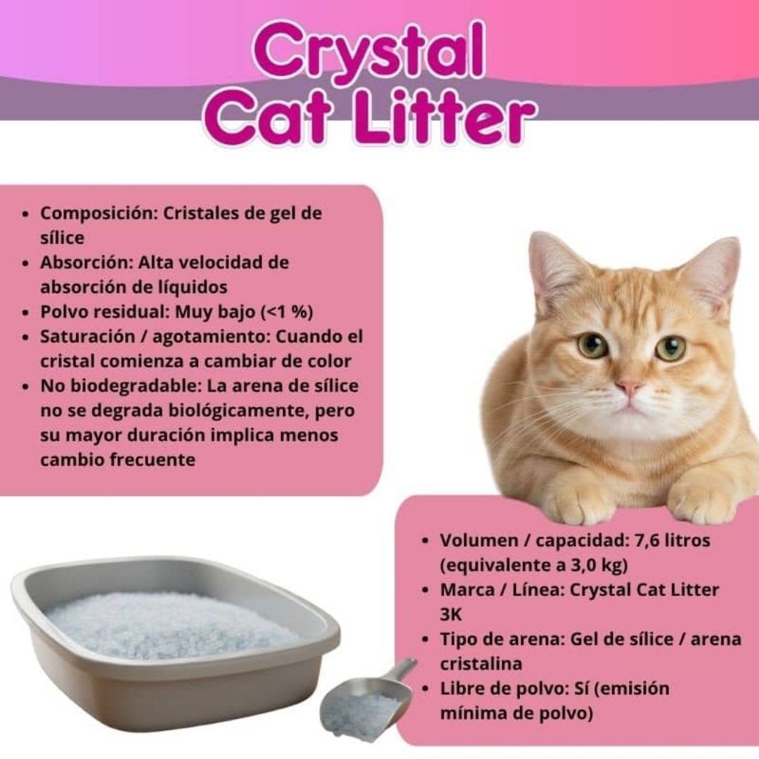 ARENA CRYSTAL CAT LITTER 3 KILOS | Pets a Bordo