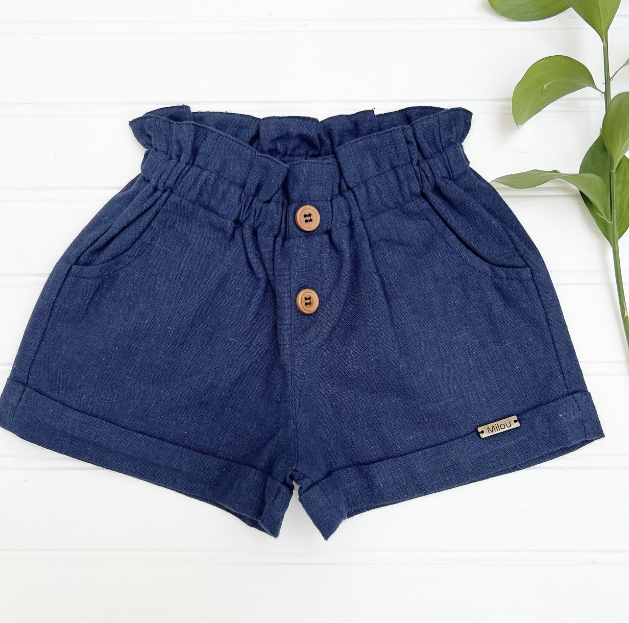 Short niña Azul boton | Milou | Baby - Kids