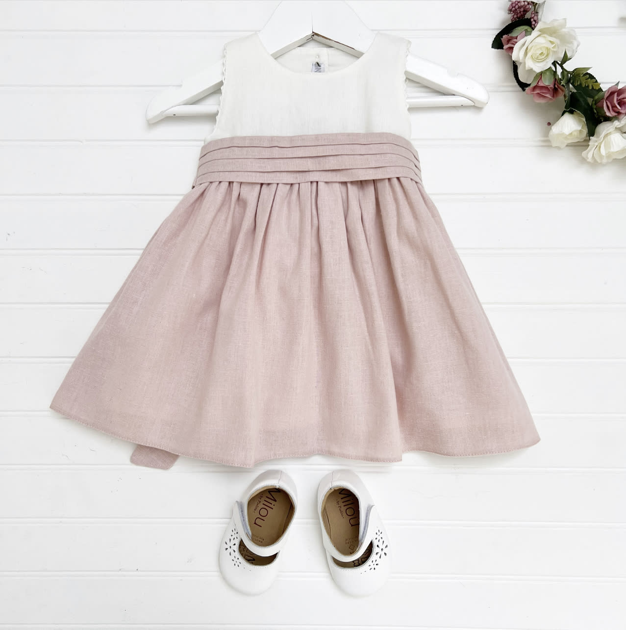 VESTIDO BICOLOR M/C ROSA | Milou | Baby - Kids