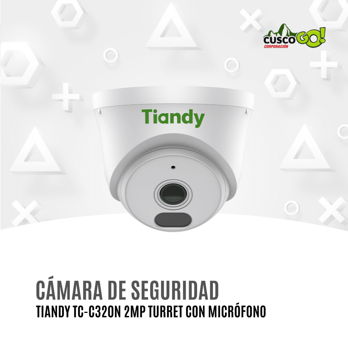 Cámara IP Tiandy TC-C320N Turret 2MP Serie AK con Micrófono | CUSCOGO