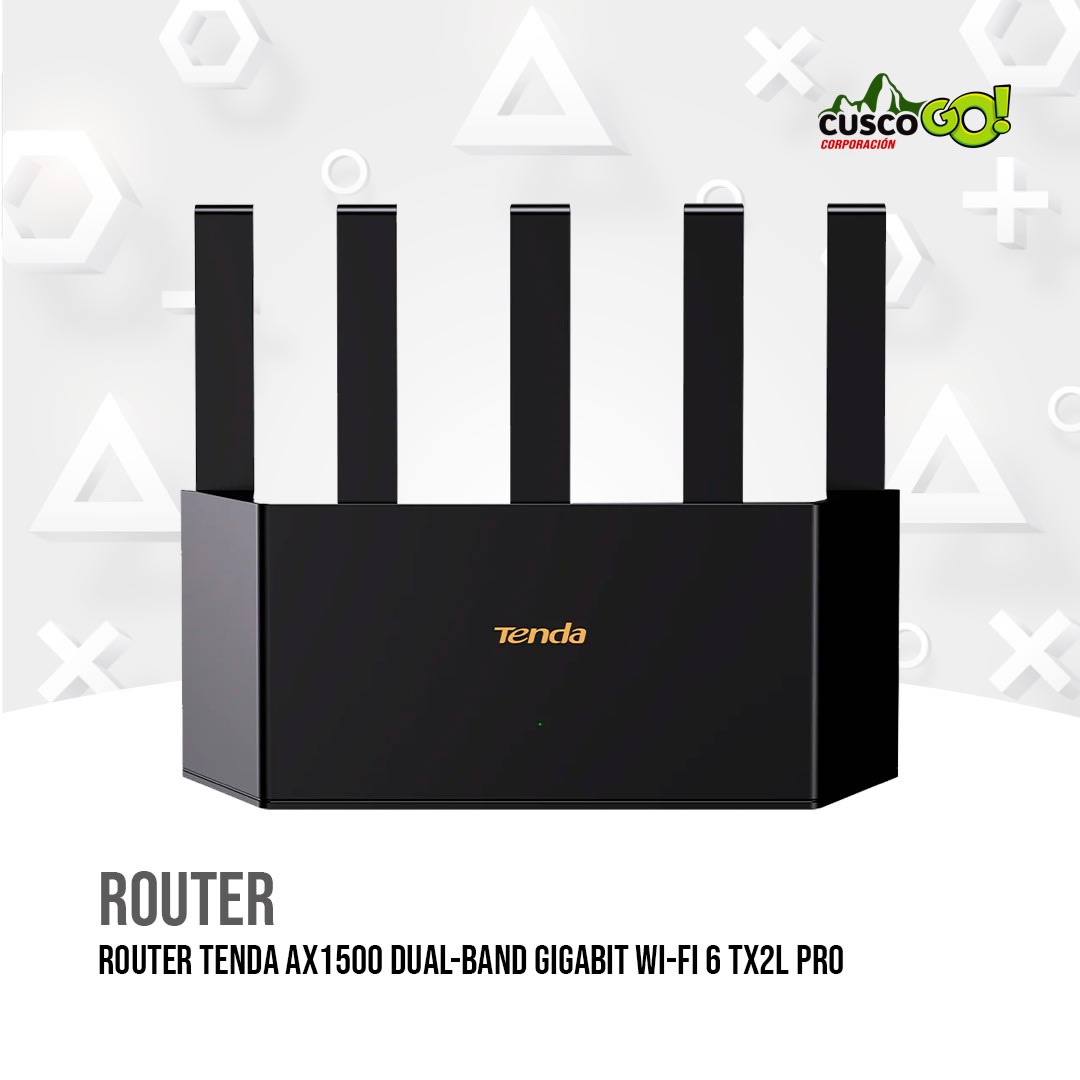 ROUTER TENDA AX1500 DUAL-BAND GIGABIT WI-FI 6 TX2L PRO | CUSCOGO