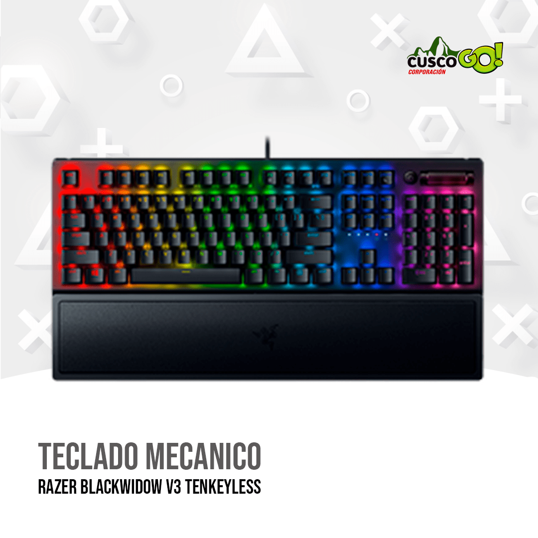 TECLADO MECANICO RAZER BLACKWIDOW V3 TENKEYLESS | CUSCOGO