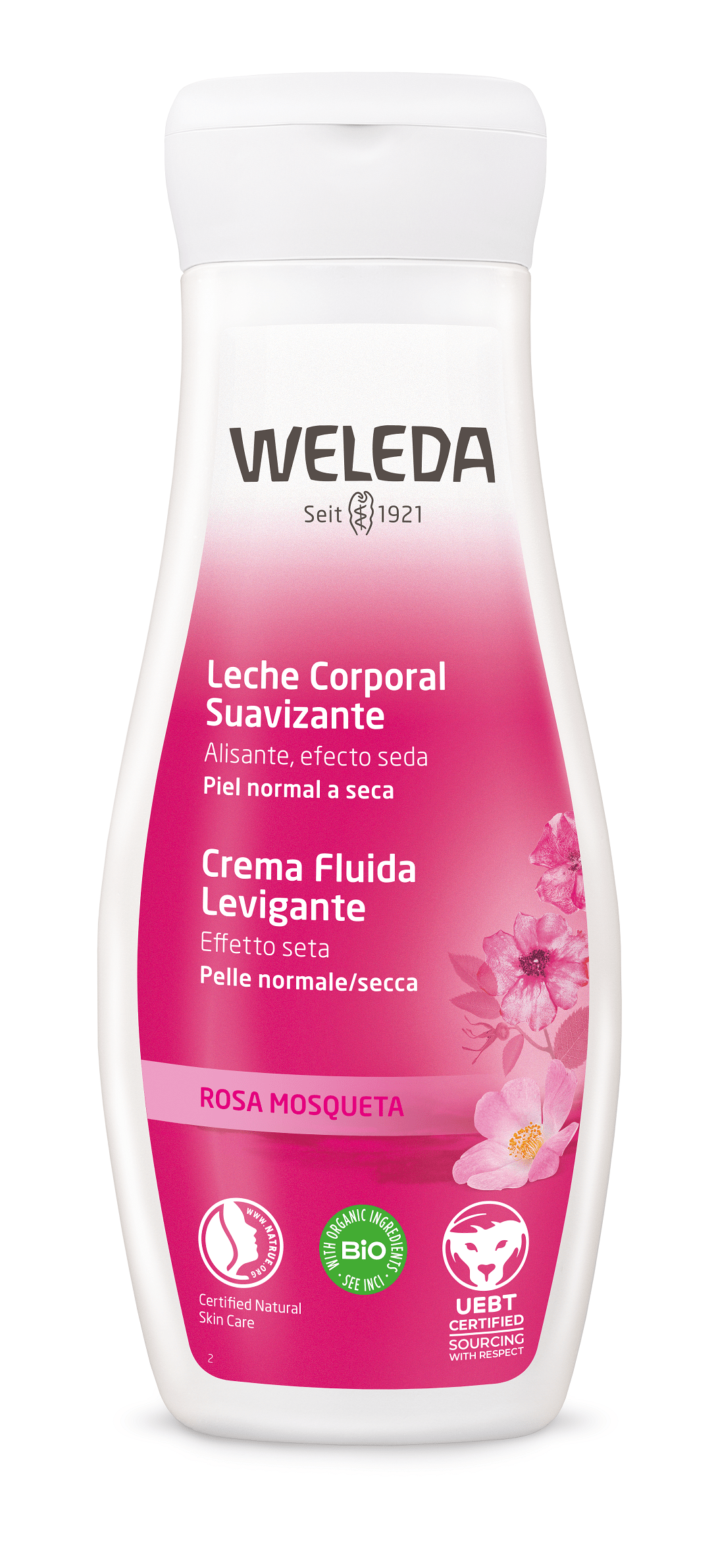 LECHE CORPORAL SUAVIZANTE DE ROSA MOSQUETA 200ML | Farmacia La Botica Italia